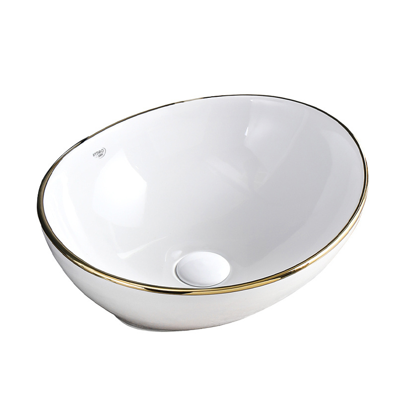 UMYWALKA NABLATOWA CERAMICZNA OWALNA LUMO-WH-GL-405 BIAŁA - sklep ...